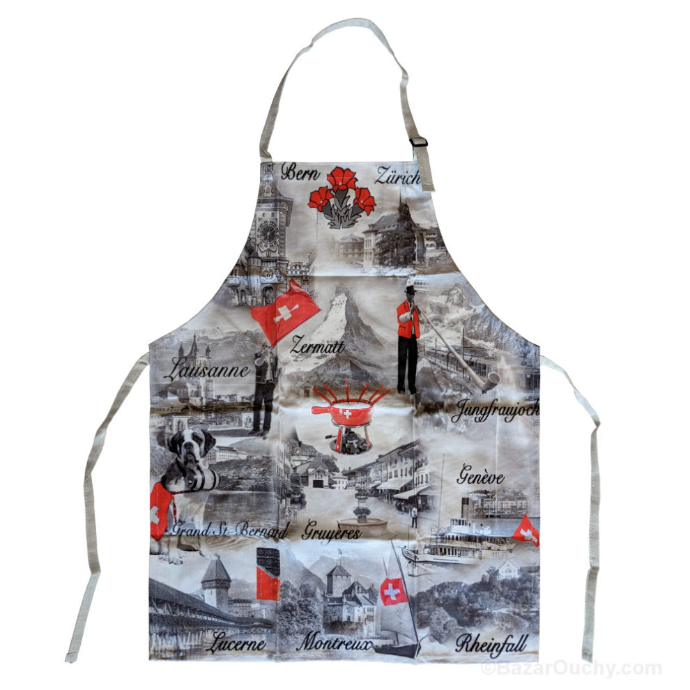 Swiss pattern apron - BazarOuchy